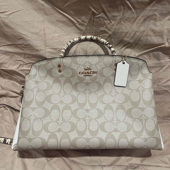 Coach | Bags | Coach Cream Signature Womens Bag | Poshmark